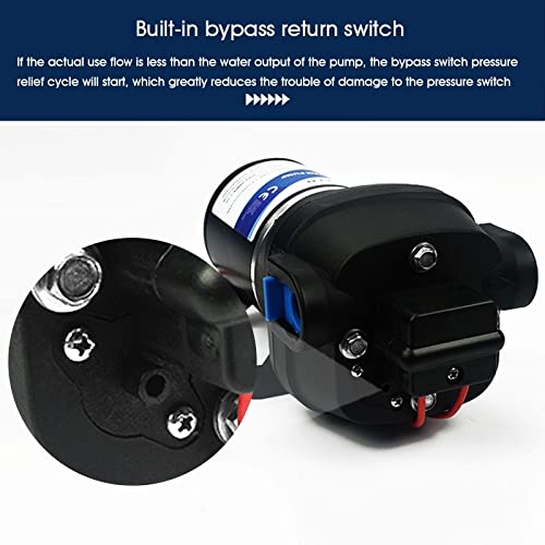 XuuSHA Hand Bilge Pump AC220V 110V Electric Vacuum Reciprocating Marine High Pressure Water Supply Pump FL-41/43 Bilge Pump Automatic (Voltage : 12V)