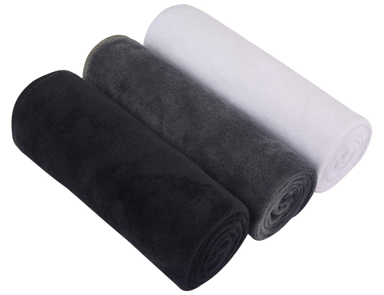 SINLAND Microfiber Gym Towels Sports Fitness Workout Sweat Towel Super Soft and Absorbent 3 Pack 16 Inch X 32 Inch