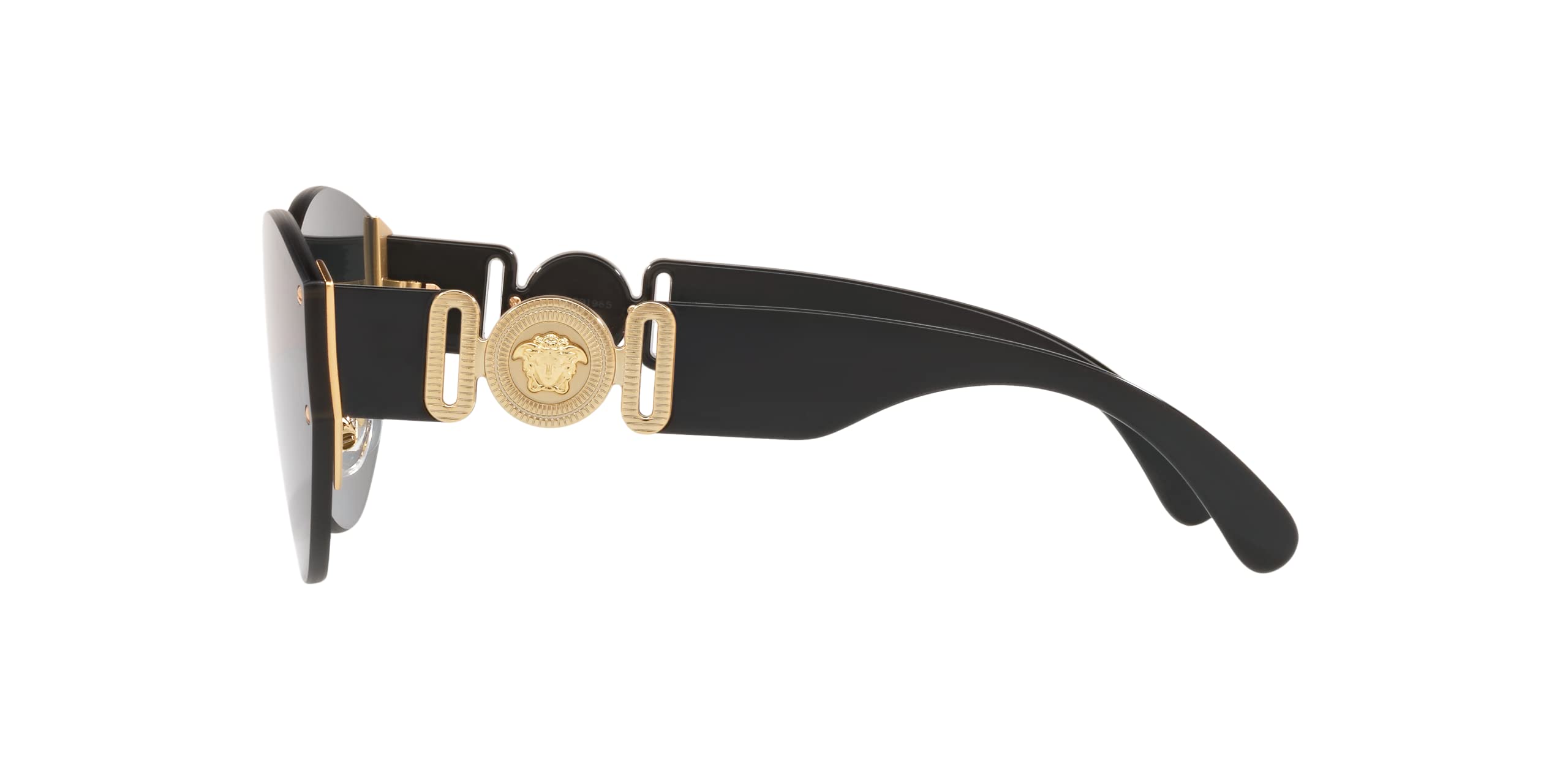 Versace Woman Sunglasses Gold Frame, Dark Grey Lenses, 0MM