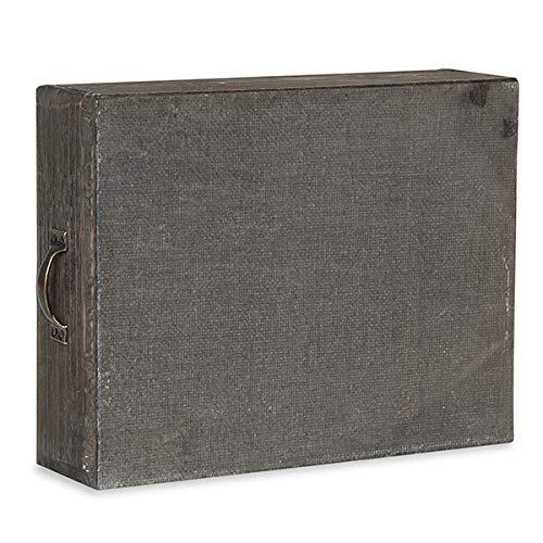 The Lucky Clover Trading Antique Wood Tray with Drawer Handle -13in