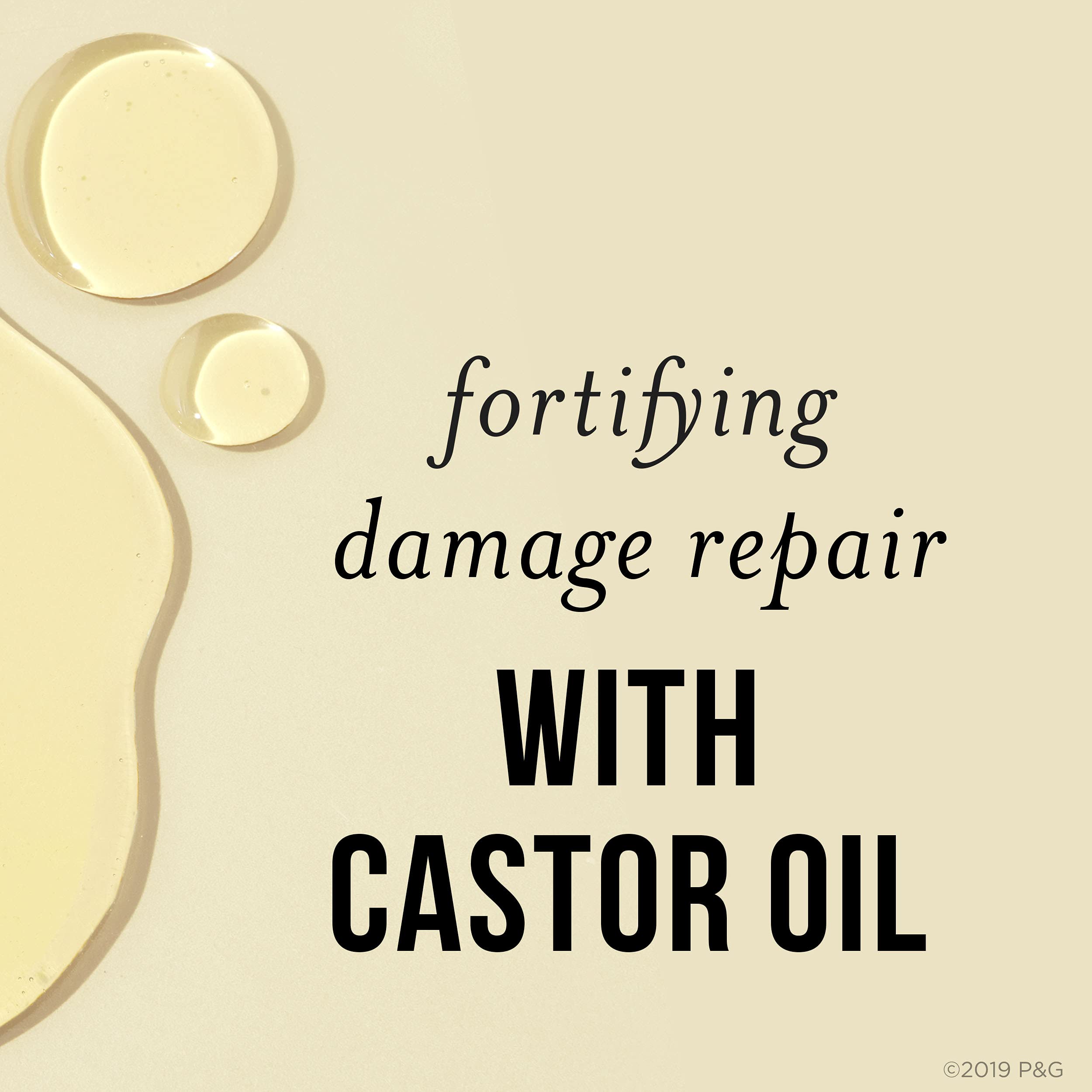Pantene Sulfate Free Shampoo with Castor Oil, Nutrient Blends Fortifying Damage Repair, 9.6 fl oz, Pack of 4