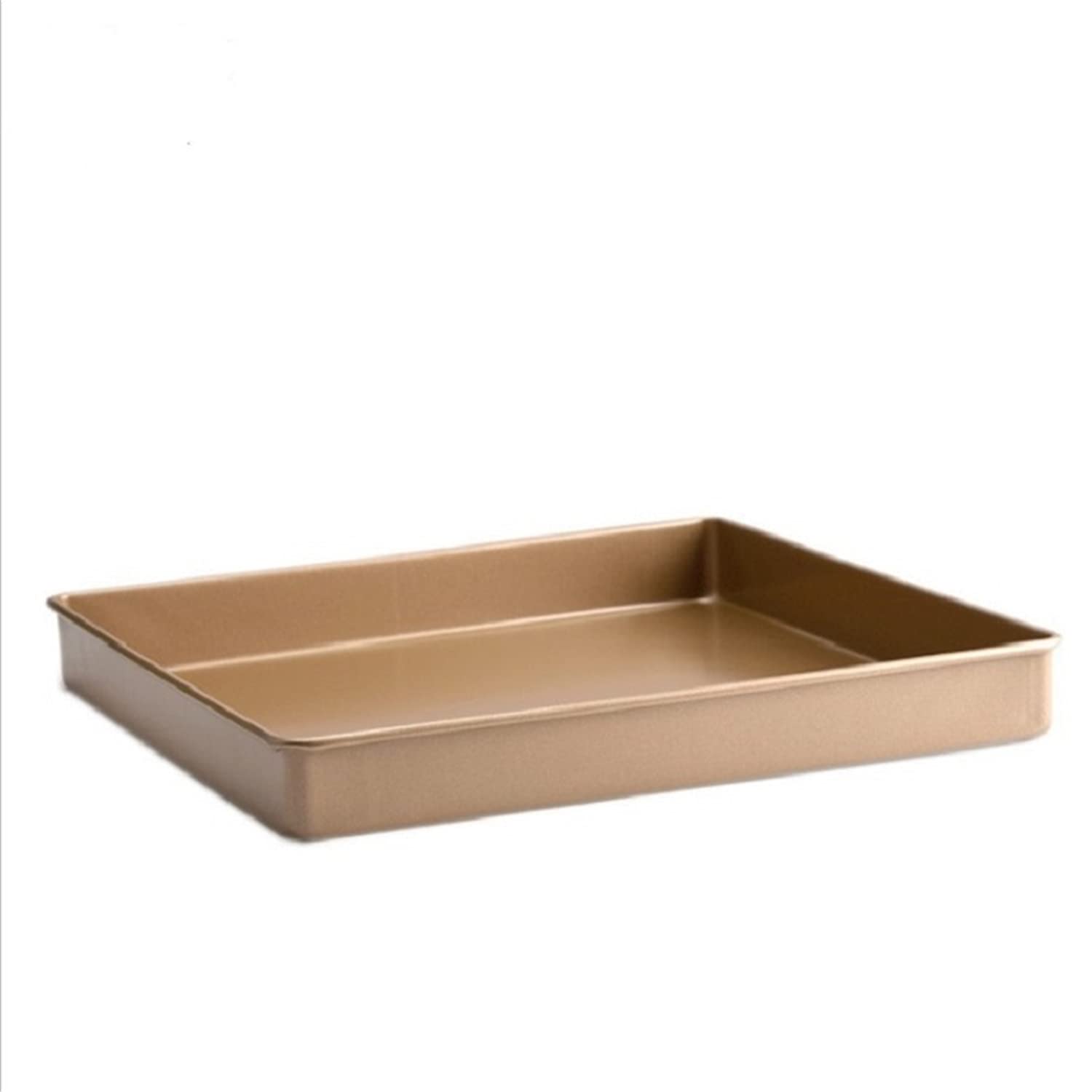 Tanghao Square Baking Pan, 11x11 Inch Nonstick Square Cake PanBaking Sheet PanSquare Cookie Sheet, Carbon Steel & Champagne Gold