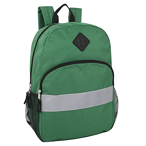 Trail maker Bulk Kids Reflective Backpack Wholesale 24 Pack Backpacks for School with Side Pockets, Padded