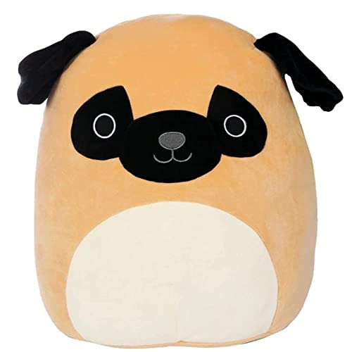 Squishmallow Official Kellytoy Prince The Pug Dog Squishy Soft Stuffed Plush Toy Animal (16 Inch)