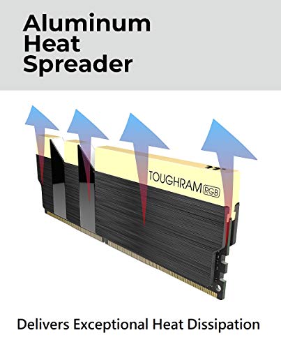 Thermaltake TOUGHRAM Black DDR4 3200MHz C16 16GB (8GB x 2) Memory Intel XMP 2.0 Ready with Real-Time Performance Monitoring Software R017D408GX2-3200C16A