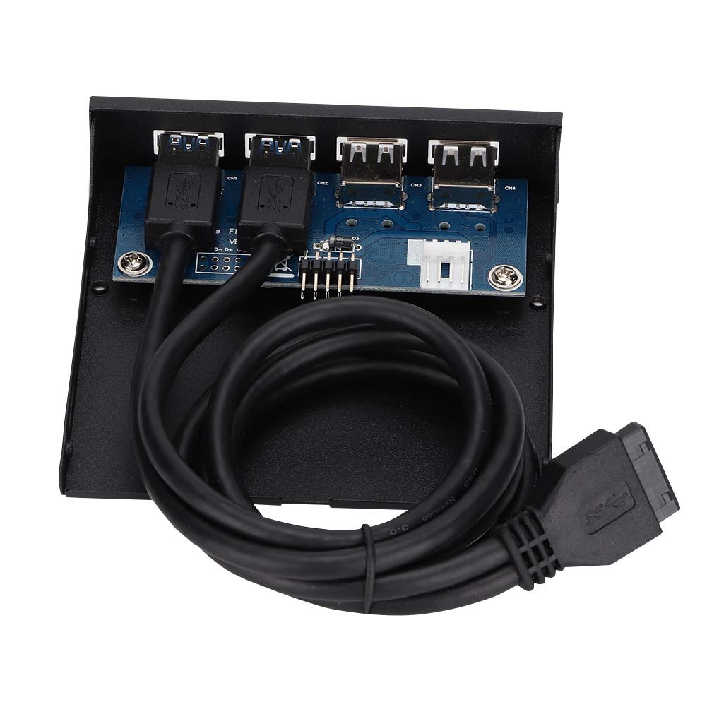 Sturdy Good Performance 2 Port Floppy Drive Front Panel, Durable Front Panel Floppy Drive, for 3.5-Inch Floppy Drive Plugging and Unplugging External Devices