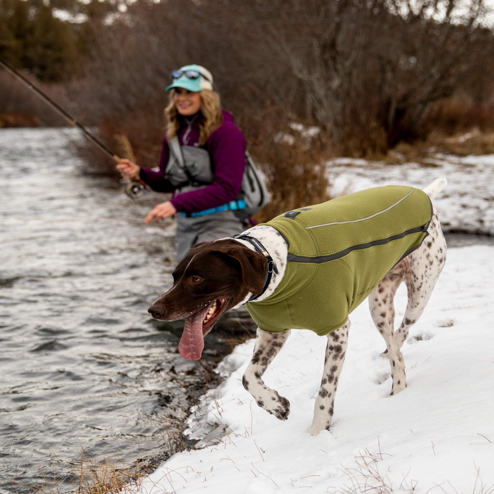 Ruffwear, Climate Changer Quick Drying, Breathable Fleece Jacket for Dogs, Canyonlands Orange, Medium