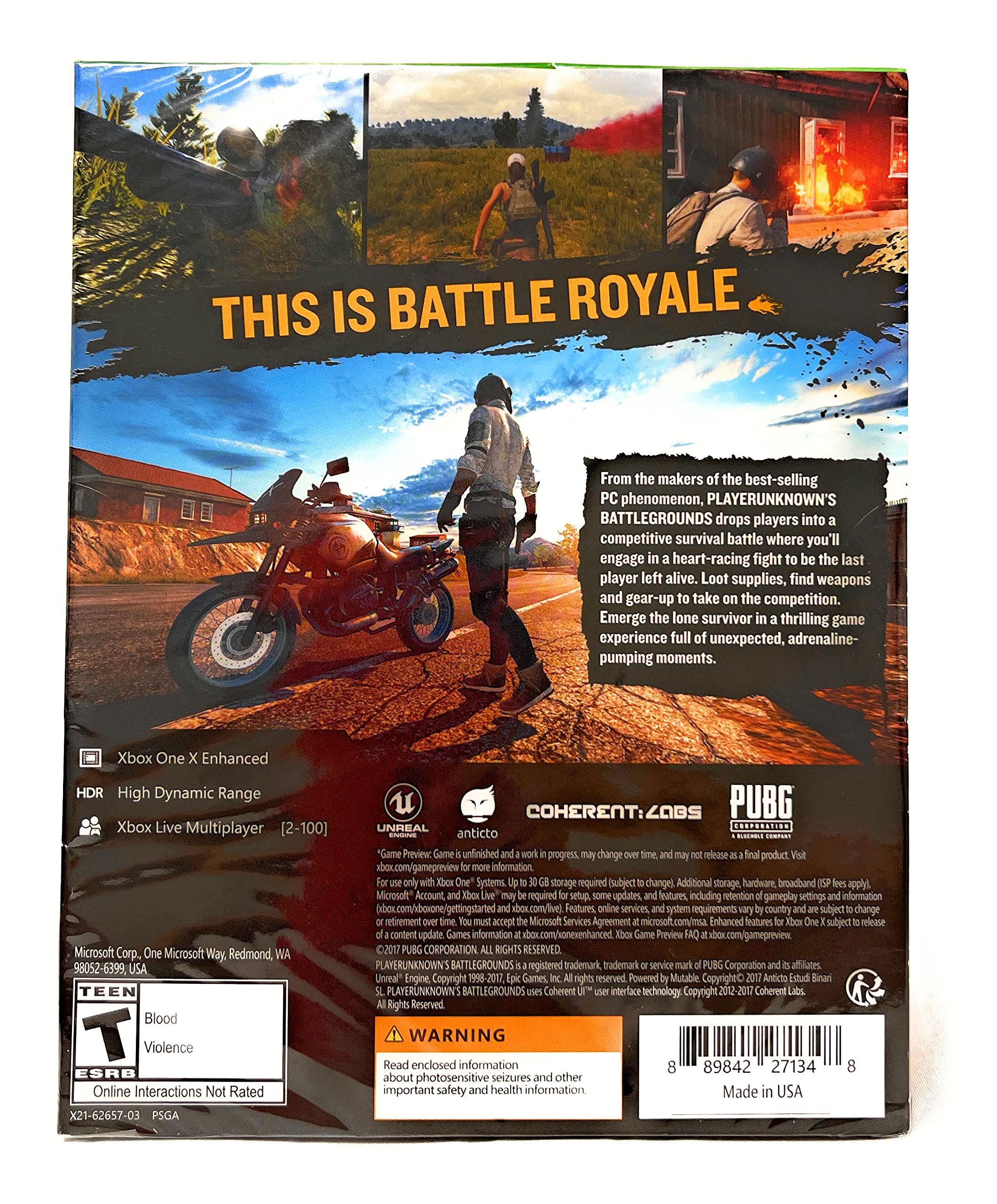 PLAYERUNKNOWN’S BATTLEGROUNDS – Game Preview Edition - Xbox One Digital Download Card