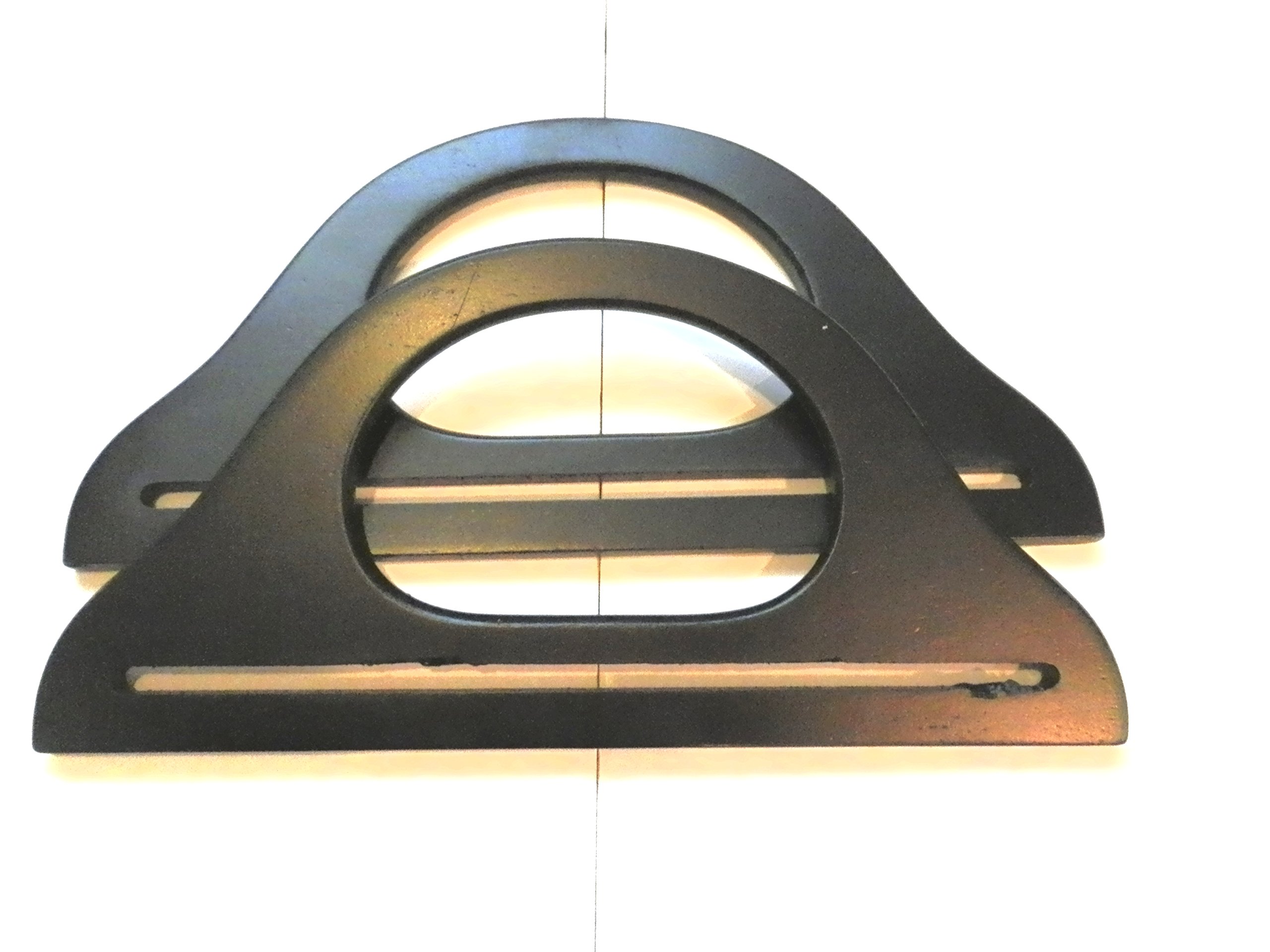 PDTXCLS W04 Black Wood Handles 2 Pack 9.75"X4.75"
