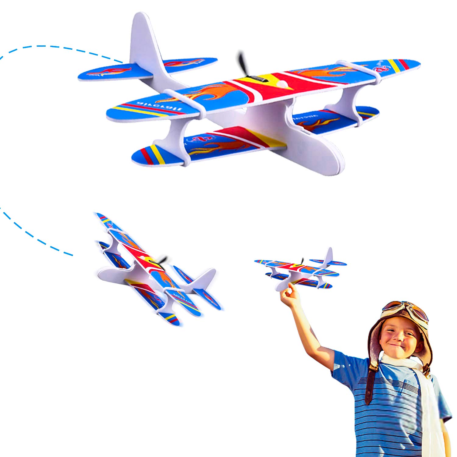 Rc Helicopter Airplane Toy, Remote Control Helicopter Airplanes Outdoor Toys for Kids Boys 5-7