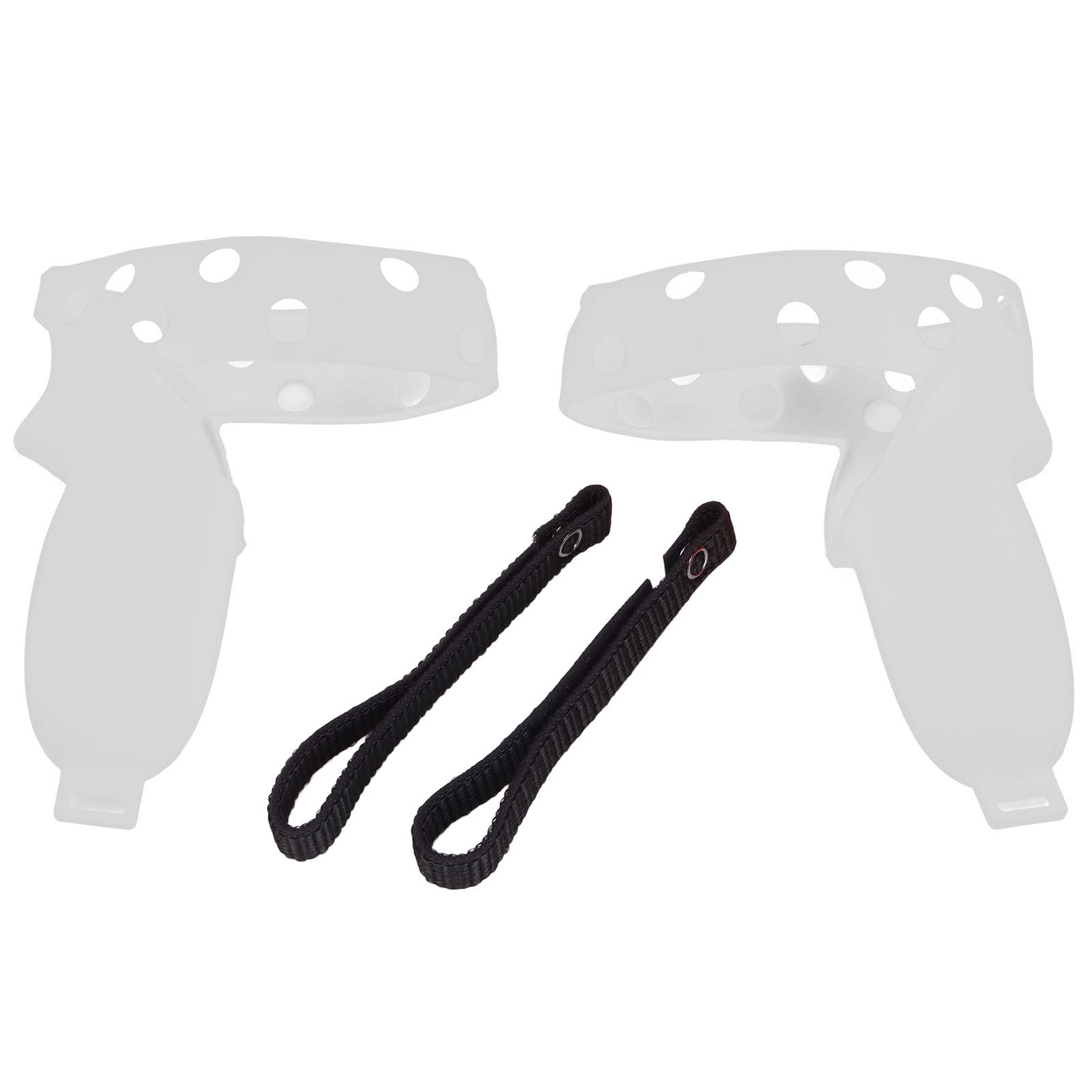 Zyyini VR Controller Grip Cover, Silicone VR Controller Handle Silicone Protective Cover with Adjustable Knuckle Strap,for Oculus Quest 2 Handle Controller(Grey)