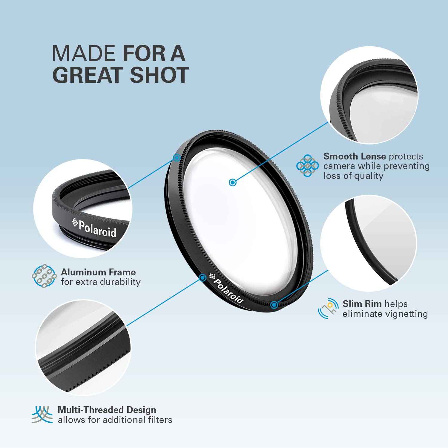 Polaroid Optics 49mm 4-Piece Filter kit Set for Close-Up Macro Photography; Includes +1, +2, +4 & +10 Diopter Filters & Nylon Carry Case β Compatible w/ All Popular Camera Lens Models