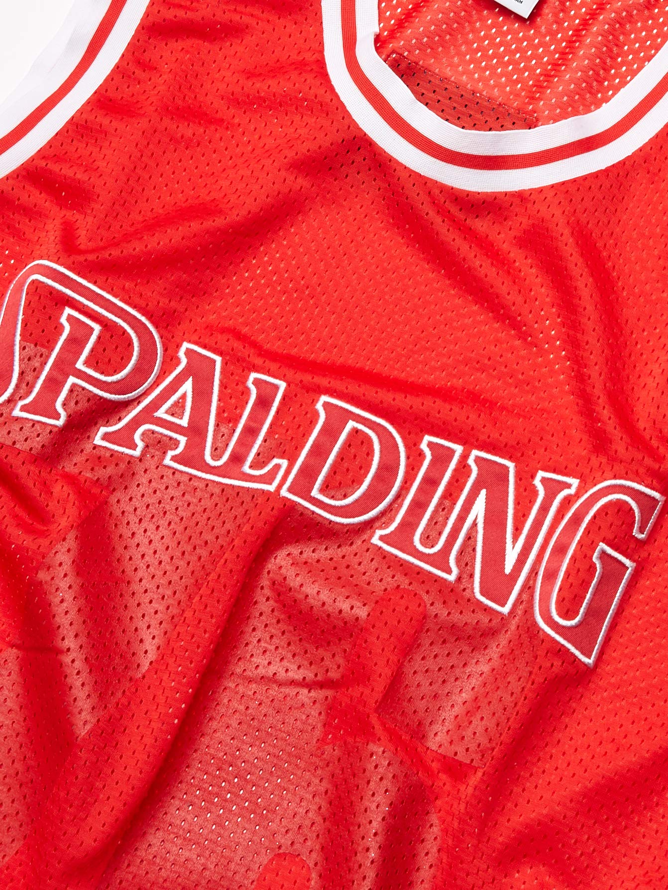 Spalding Men's Athletic Dry Mesh Basketball Jersey Shirt Tank Engine Red