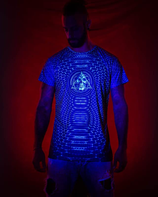 Sykadelic Dreams Trippy T-Shirt | Psychedelic Shirt for Men | 3D Shirts | Blacklight Reactive Rave T-Shirt | Graphic Tees