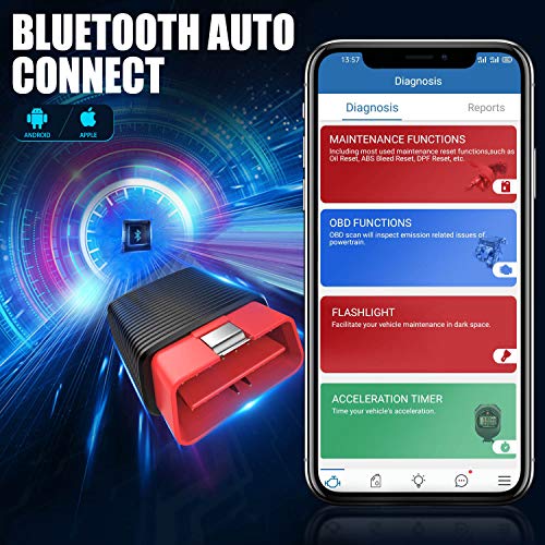 thinkcar 2 OBD2 Bluetooth Car Scanner Full System Scan Tool, 15 Reset Service Free for DIY Users