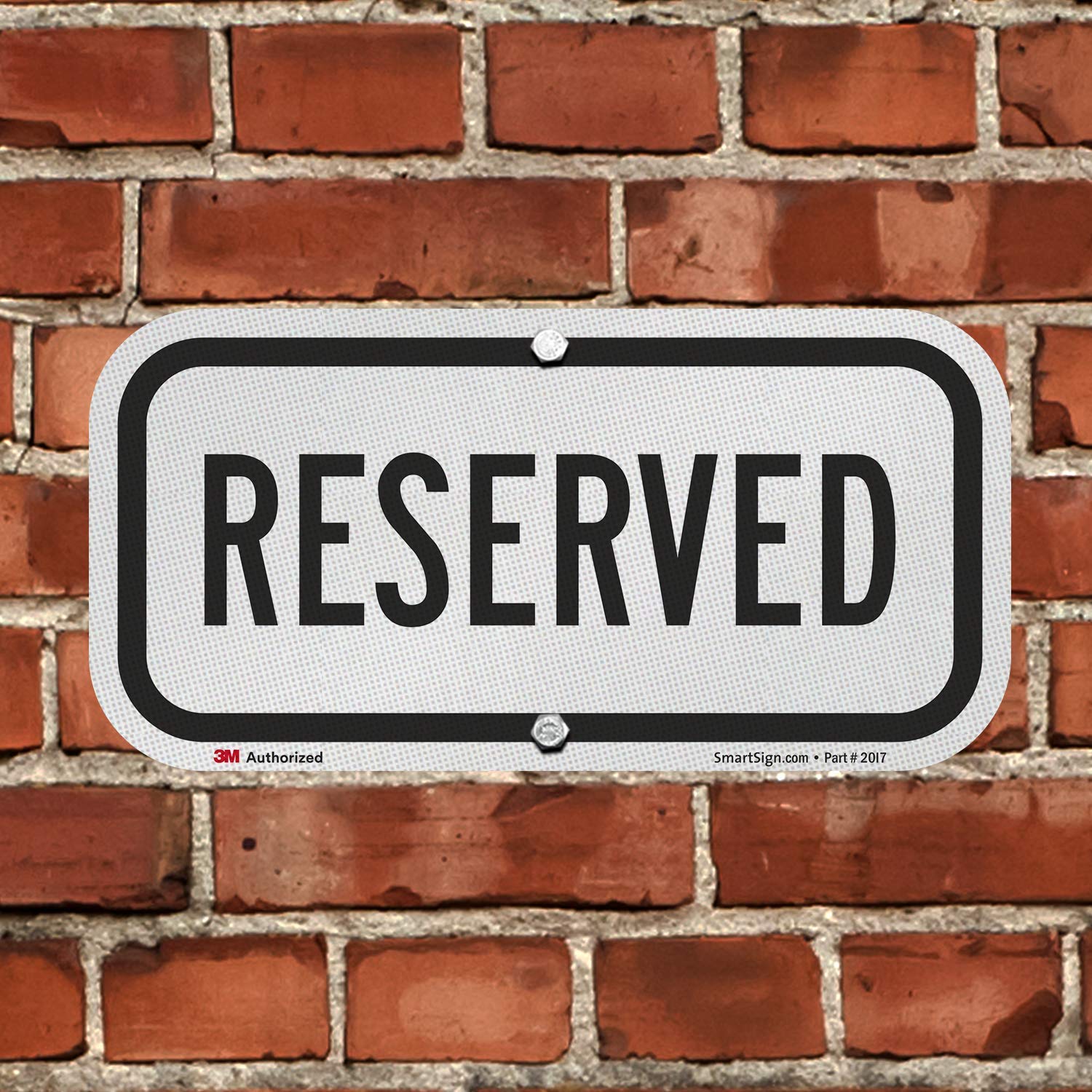 SmartSign “Reserved” Sign | 6" x 12" 3M Engineer Grade Reflective Aluminum