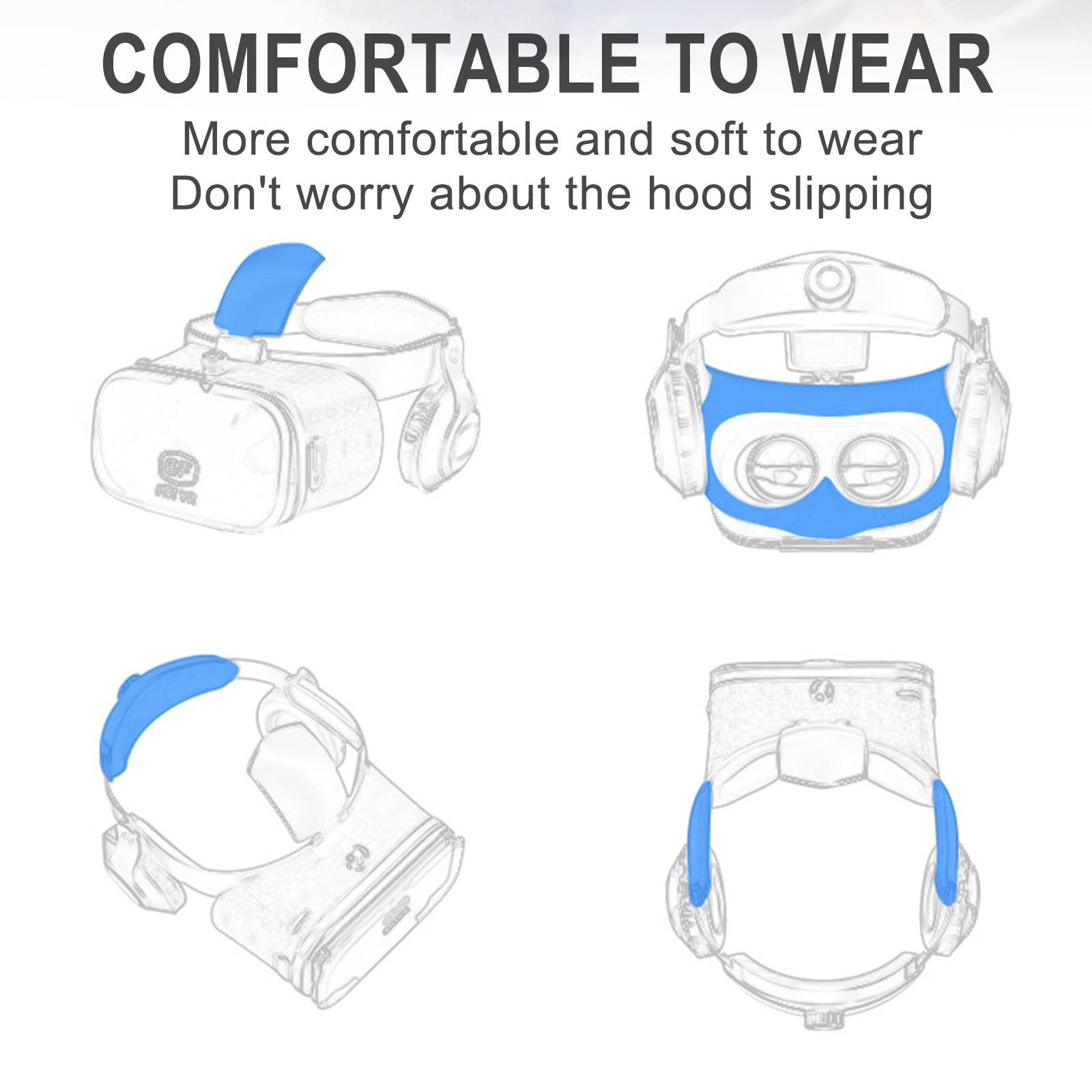 VR Digital Glasses 3D VR Headsets Stylish and Comfortable VR Headsets Anti-Blue Light, 55mm High-Definition VR Headsets Compatible with iOS& Android