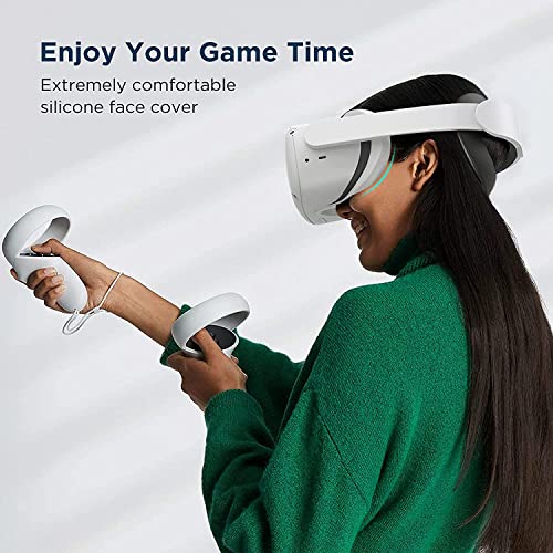 Silicone Controller Grip Cover and Face Cover, VR Quest 2 Accessories