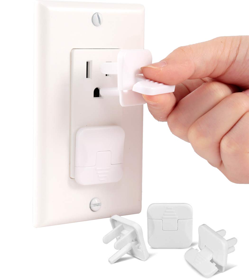 RUIYUXIN USB Outlet Covers with Hidden Pull Handle 50 Pack Baby Proofing Plug Covers Safety Durable ABS Plastic Outlet Plug Protector Cap