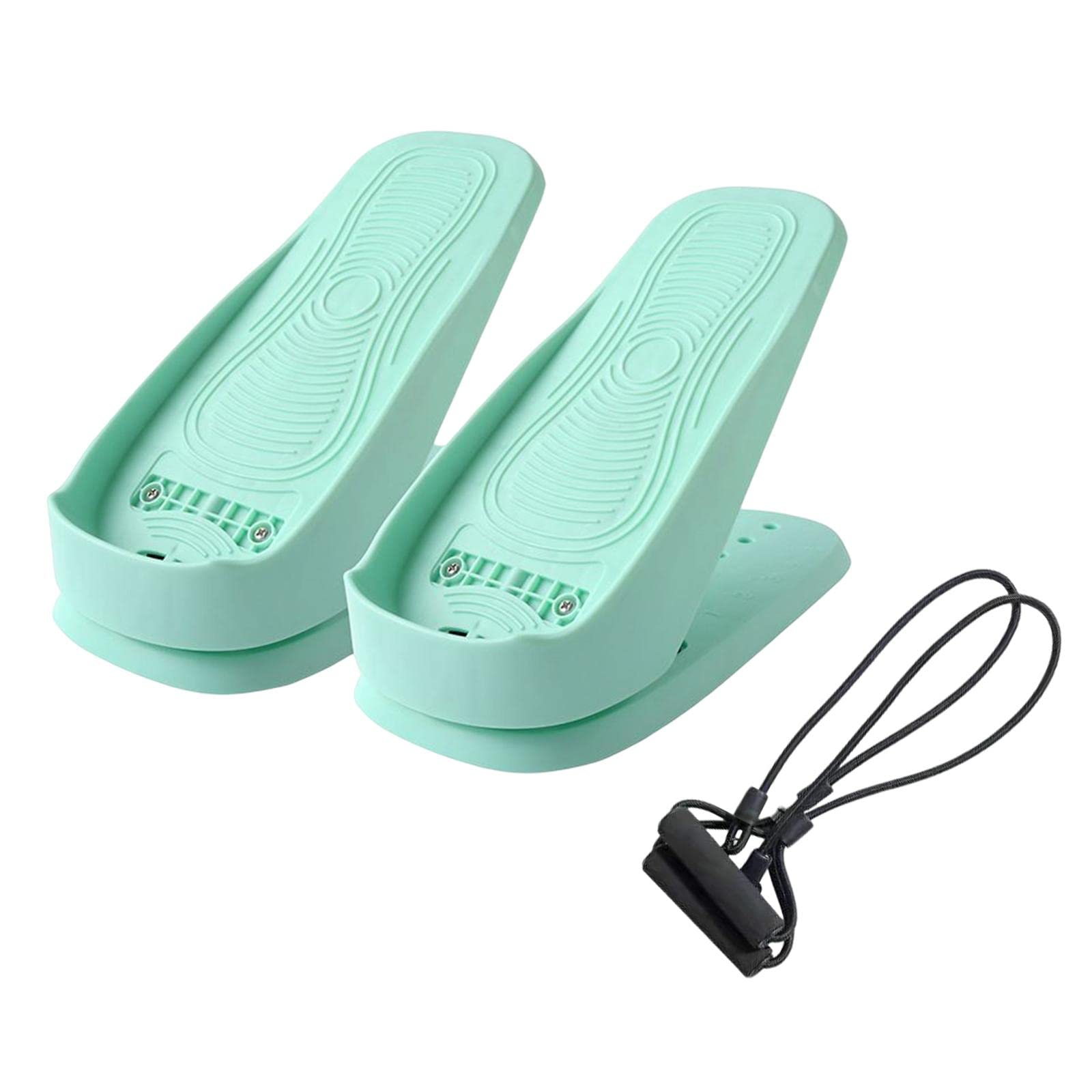 Tachiuwa Mini Stepper Stair Slant Board Foot Calf Stretcher with Resistance Band Foot Pedal for Exercise Workout, Green