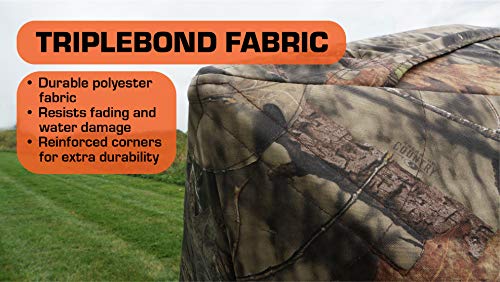 Rhino Blinds R150-MOC Tough 3 Person Outside Game Hunting Ground Blind, Mossy Oak Breakup Country Camouflage