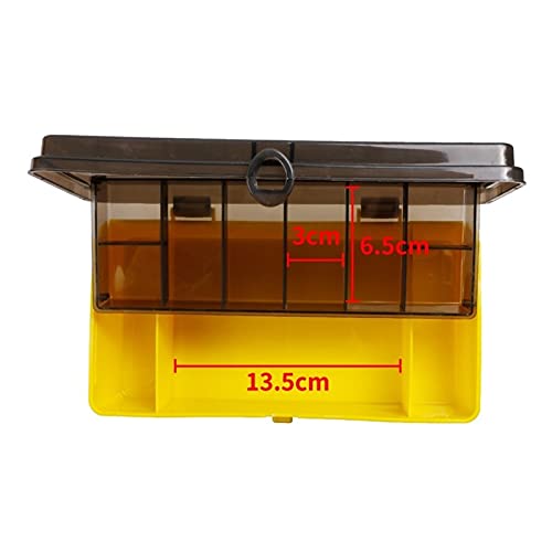 YUXI8541NO Fishing Tackle Box Fishing Gear Accessories Box Double-Layer Tool Box Plastic Box Portable Multi-Layer Fishing Gear Fishing Tackle Accessory Boxes Tackle Box