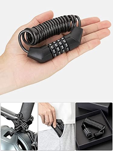 UPPVTE Anti-Theft Bicycle Lock,Cable Helmet Lock Chain Bike Lock Fold Backpack Cycling Password Lock Bike Accessories Anti-Theft Lock (Color : A)
