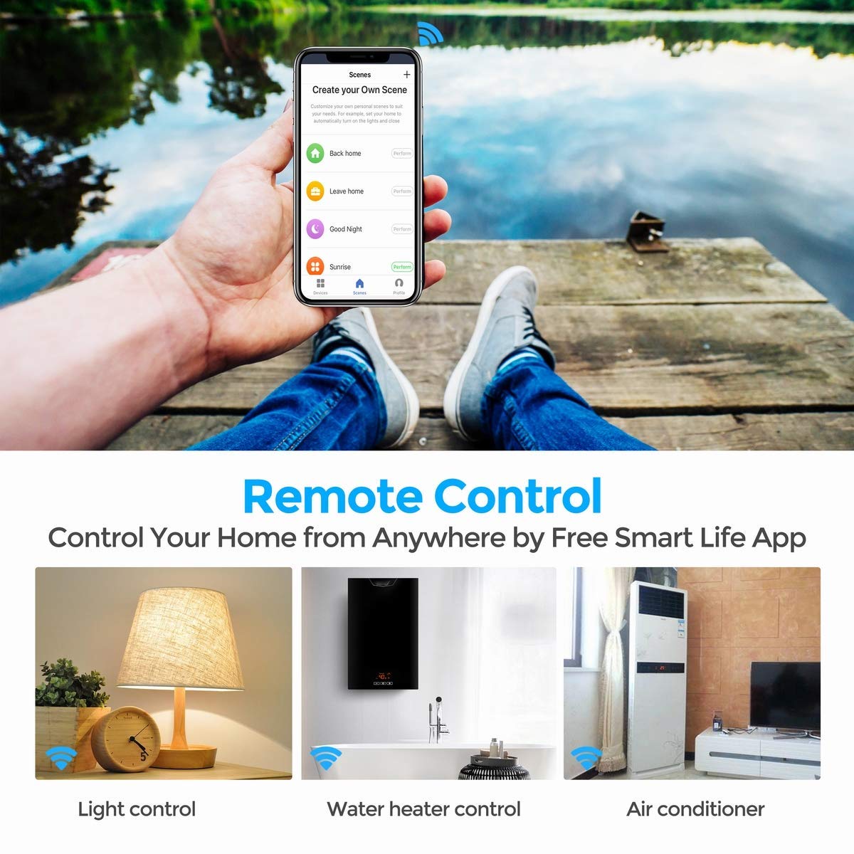 Smart Plug ESICOO - Plug A Certified Compatible with Alexa, Echo & Google Home & WiFi 2.4G - Only Cloud Intelligence App (4-Pack)