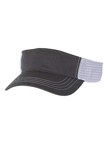 Richardson Trucker Visor Adjustable Charcoal/ White