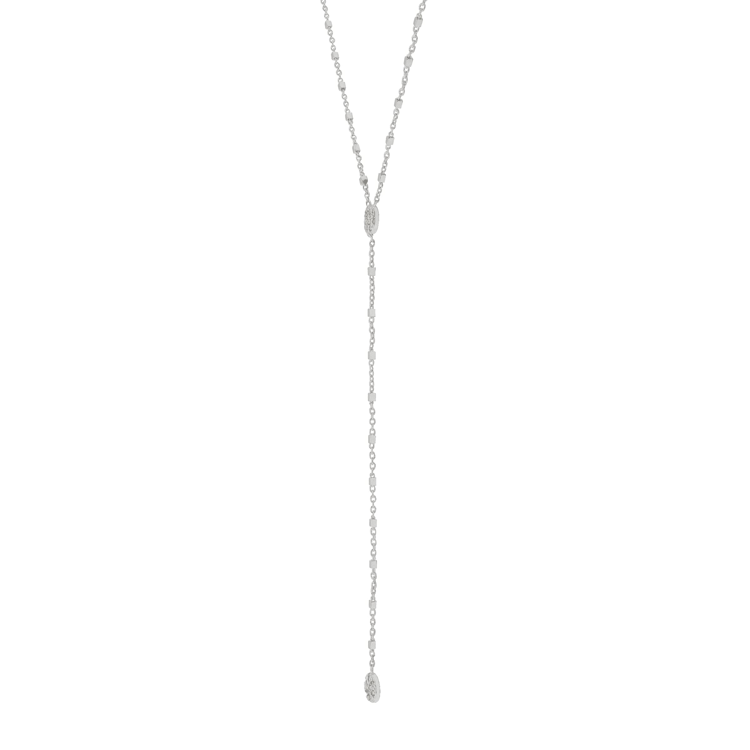 Silpada 'Crystal Falls' Cubic Zirconia Lariat Necklace in Sterling Silver, 16" + 2"