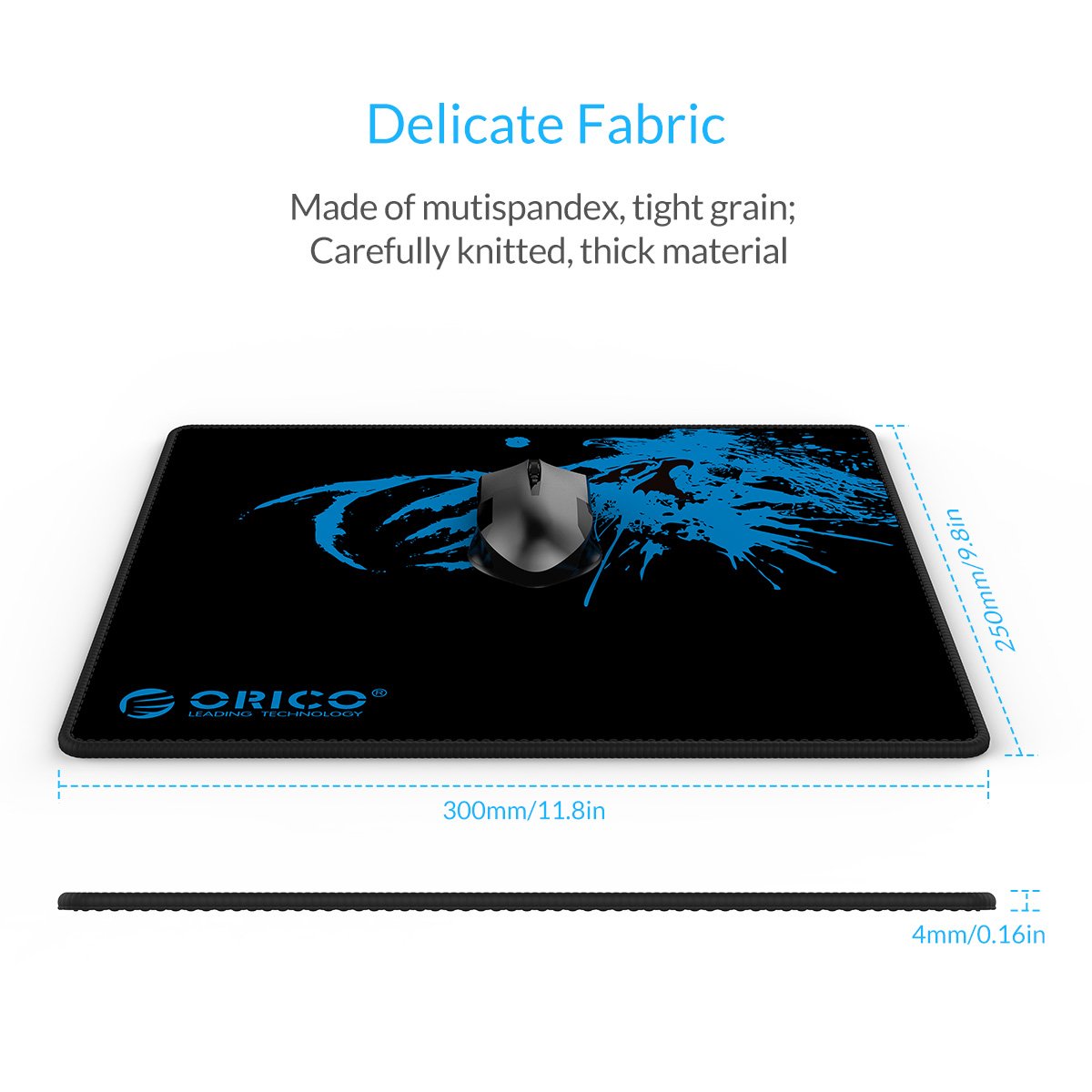 ORICO mpa3025-bk Mouse Mat, Black