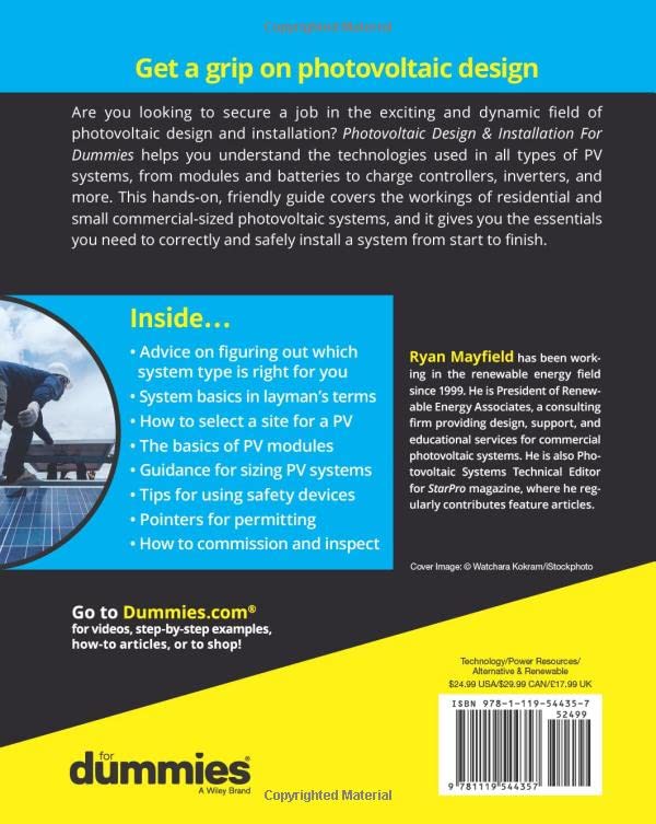 Photovoltaic Design & Installation For Dummies