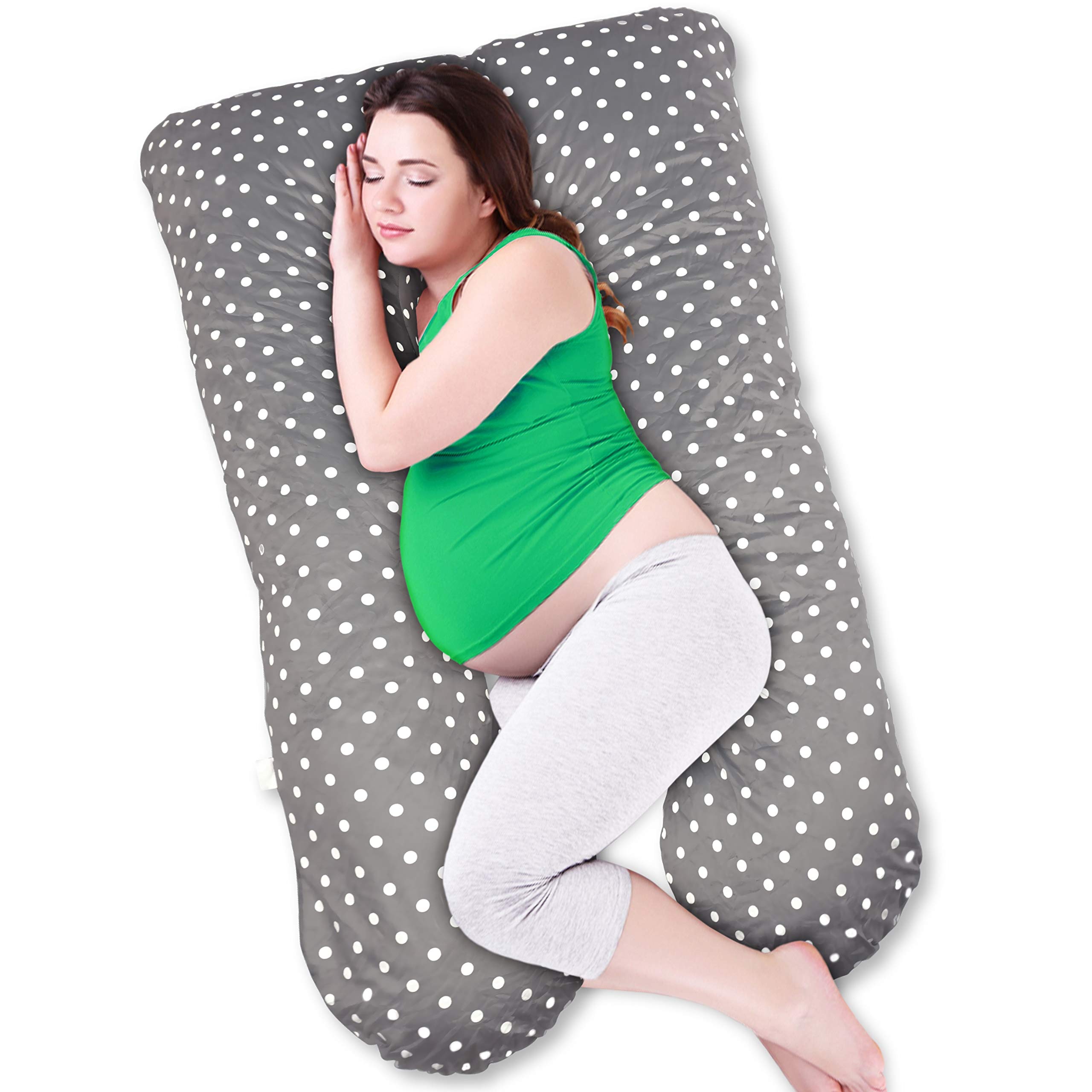 SPECIALLYME U-Shaped Pregnancy Pillow with Removable Washable Cover - Maternity Long Body Pillow I Comfortable Side or Back Sleeping for Mommy I Wife