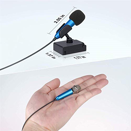 YUMOMUY Mini Microphone,Tiny Microphone,Mini Karaoke Microphone for Mobile Phone Laptop Notebook Apple iPhone Sumsung Android (Blue)