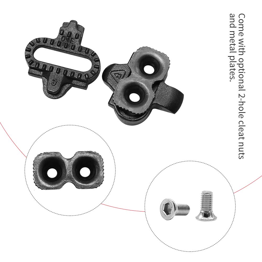 U3store 2 Set of Bike Cleats 14° Rotate Adjust Replacement for Shimano SPD Spinning Indoor/Mountain Bike Bicycle Cleat Kit