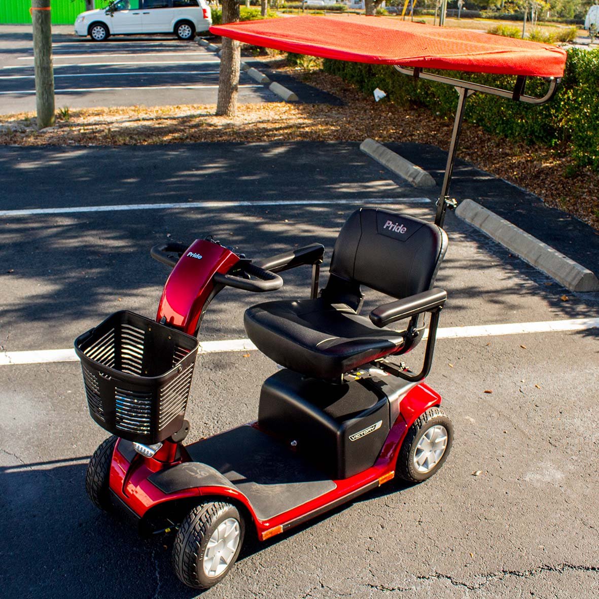 Red Sunshade Canopy for Most Pride, Golden, Drive, Challenger Mobility Scooters