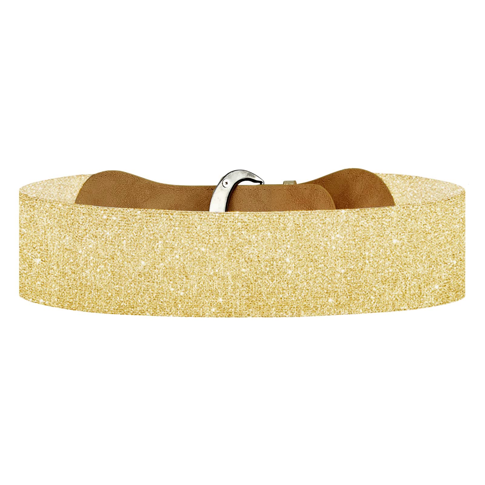 VOCHIC PU Leather Elastic Wide Belt for Women Ladies Dress Stretch Thick Waist Belts