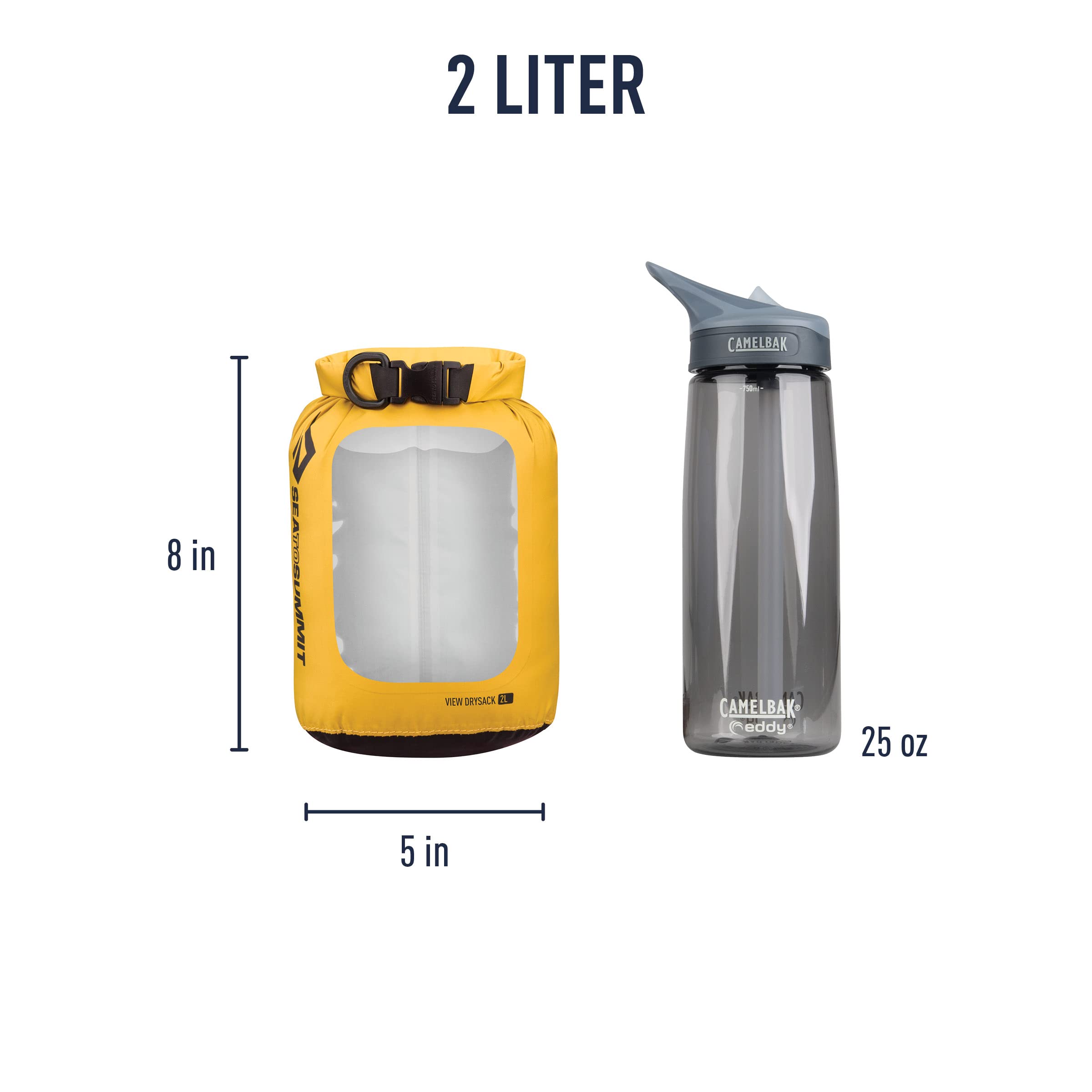 Sea to Summit View Dry Sack, See-Thru Dry Bag, 2 Liter, Yellow
