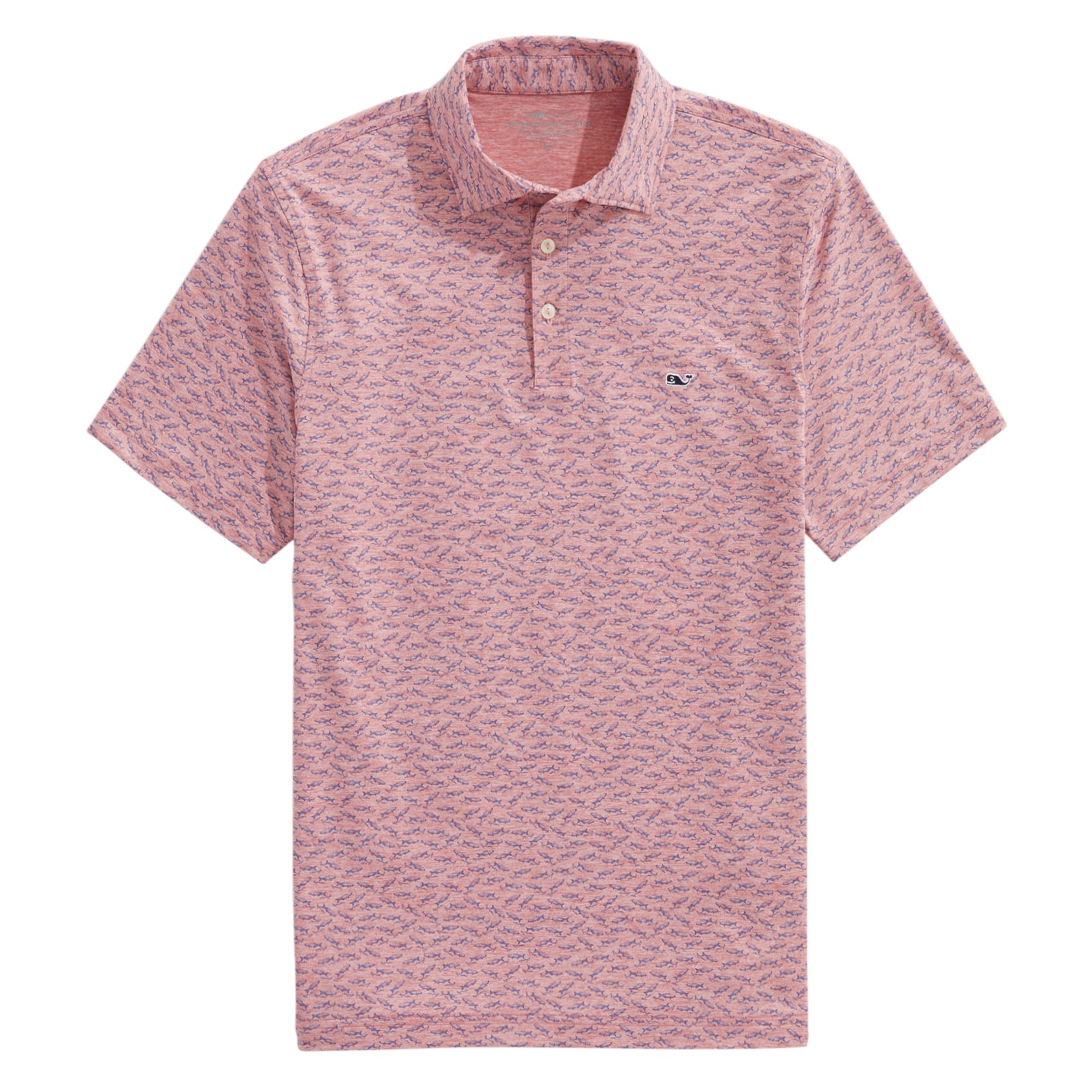 vineyard vines Men's Printed Sankaty Polo, Bass-Lobster Reef, X-Large