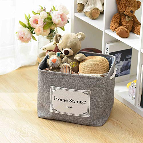 Sacyic Large Storage Baskets for Shelves,Fabric Baskets for Organizing,Collapsible Storage Bins for Closet,Nursery, Clothes,Toys,Home & Office