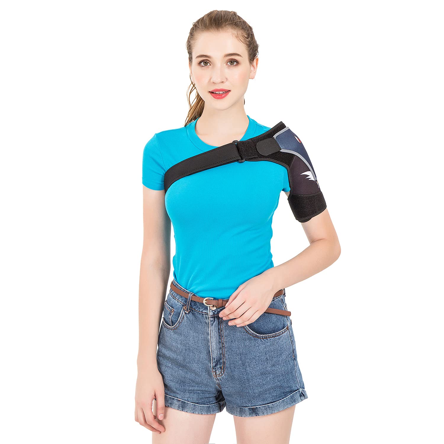 YXTC Shoulder Stability Brace for Men and Women, Compression Support for Torn Rotator Cuff and Other Shoulder Injuries，Tendonitis, Dislocation, Bursitis, Pressure Pad Light and Breathable Neoprene Shoulder Support for Rotator Cuff, Dislocated AC Joint Pa