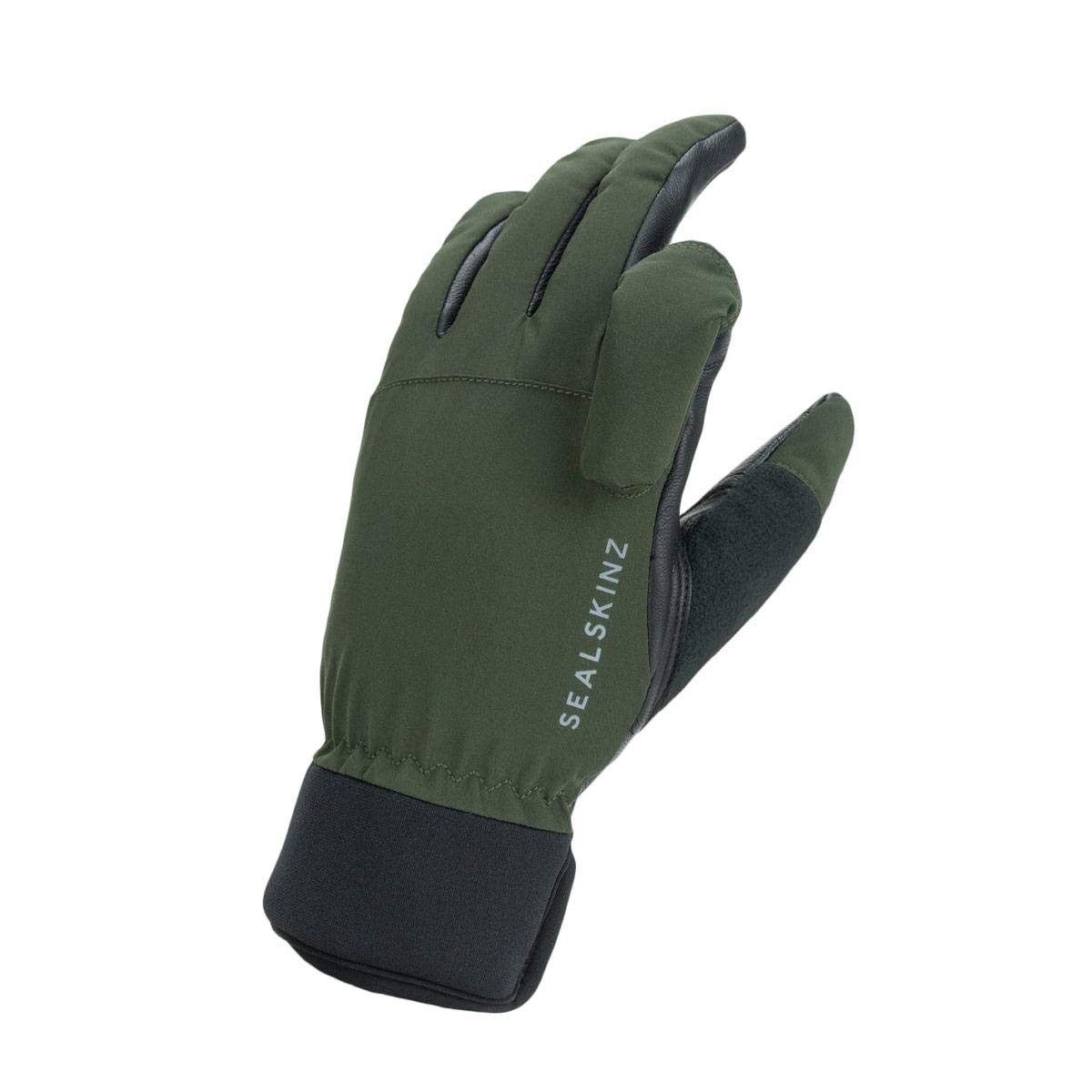 SEALSKINZ Unisex Waterproof All Weather Shooting Glove, Olive Green/Black, Large