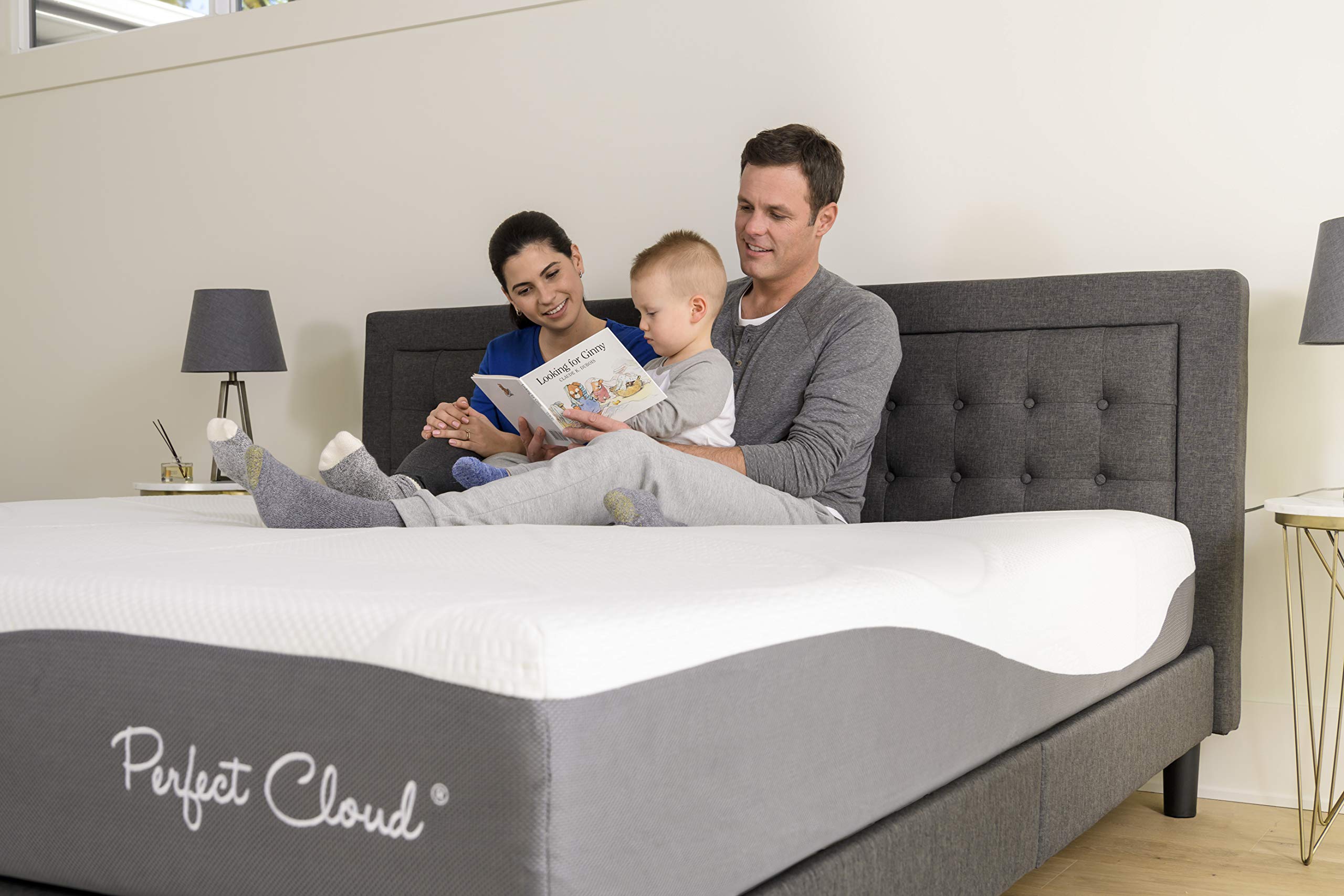 Perfect Cloud MADE in The USA Elegance Plush Gel-Infused 12-inch Memory Foam Mattress - Pressure Relieving - Bed-in-a-Box (Queen)