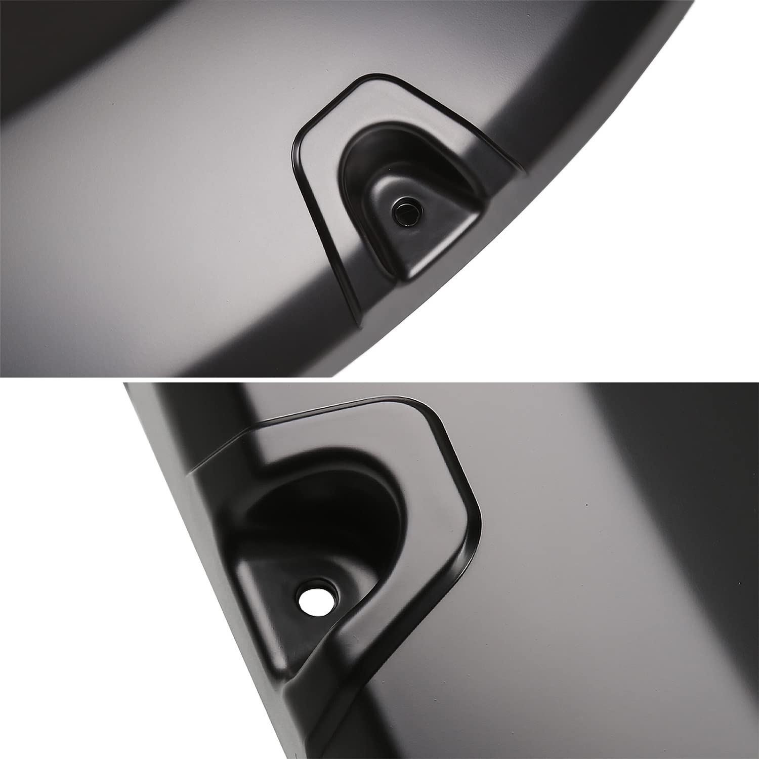 Spec-D Tuning 4PC Front + Rear Black Fender Flare Wheel Cover Compatible with 1999-2007 Ford F250 F350 F450 Super Duty