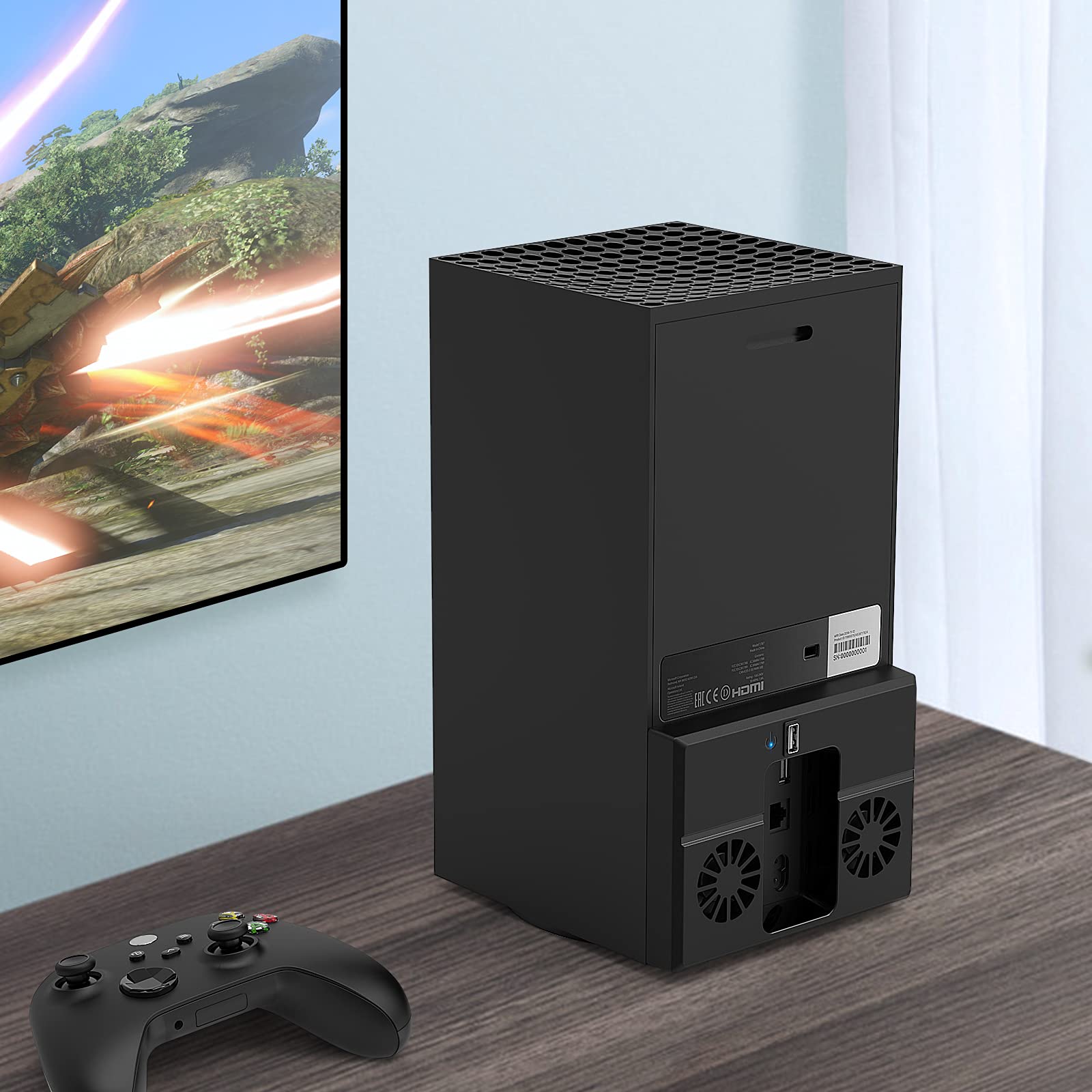 USB Cooling Fan Compatible with Xbox Series X Console, YUANHOT Cooling System Accessories with Dual Fans and External USB Port