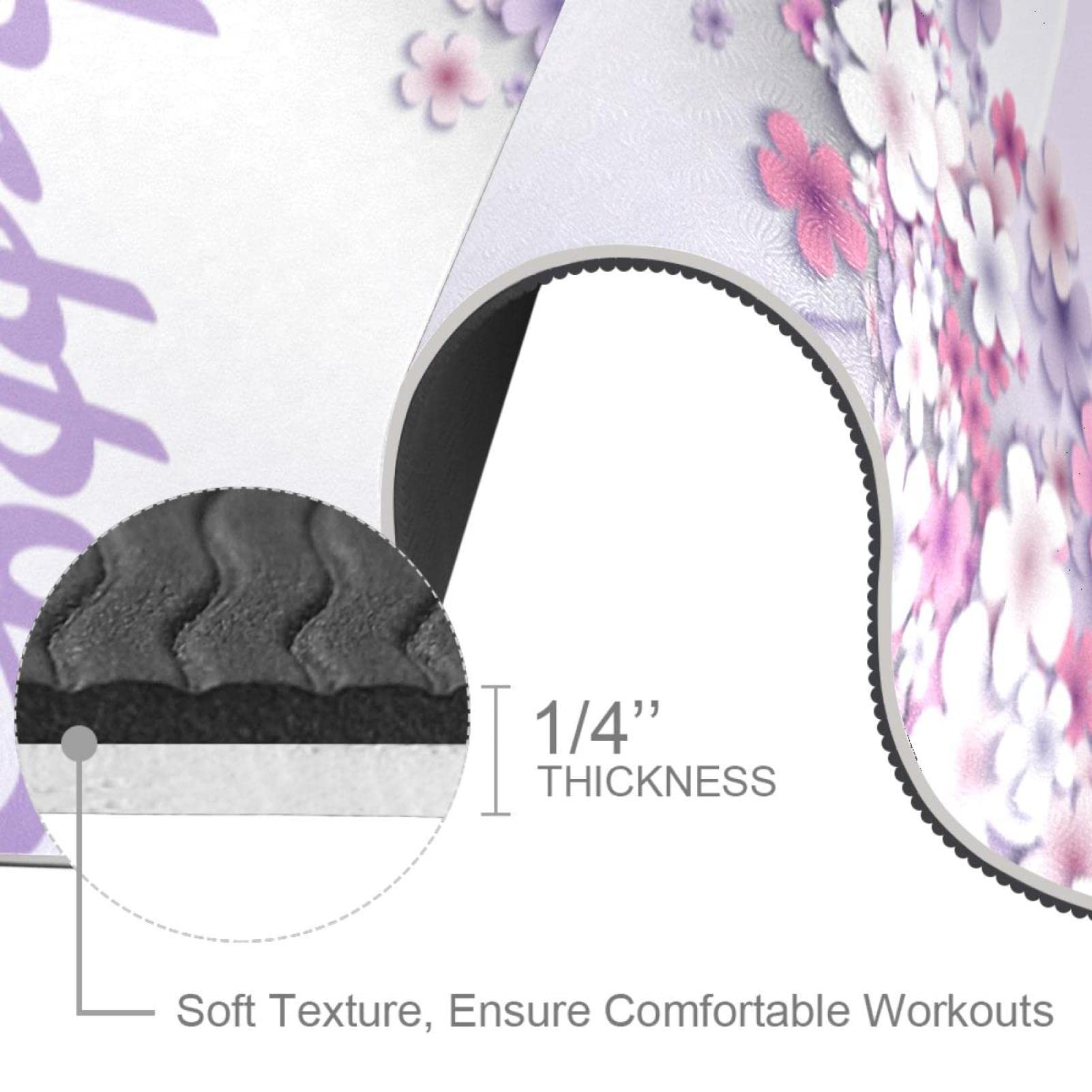 Yoga Mat, Yoga Mats for Home Workout, Workout Mat, Exercise Mats, Pilates Mat, easter bunny egg pattern