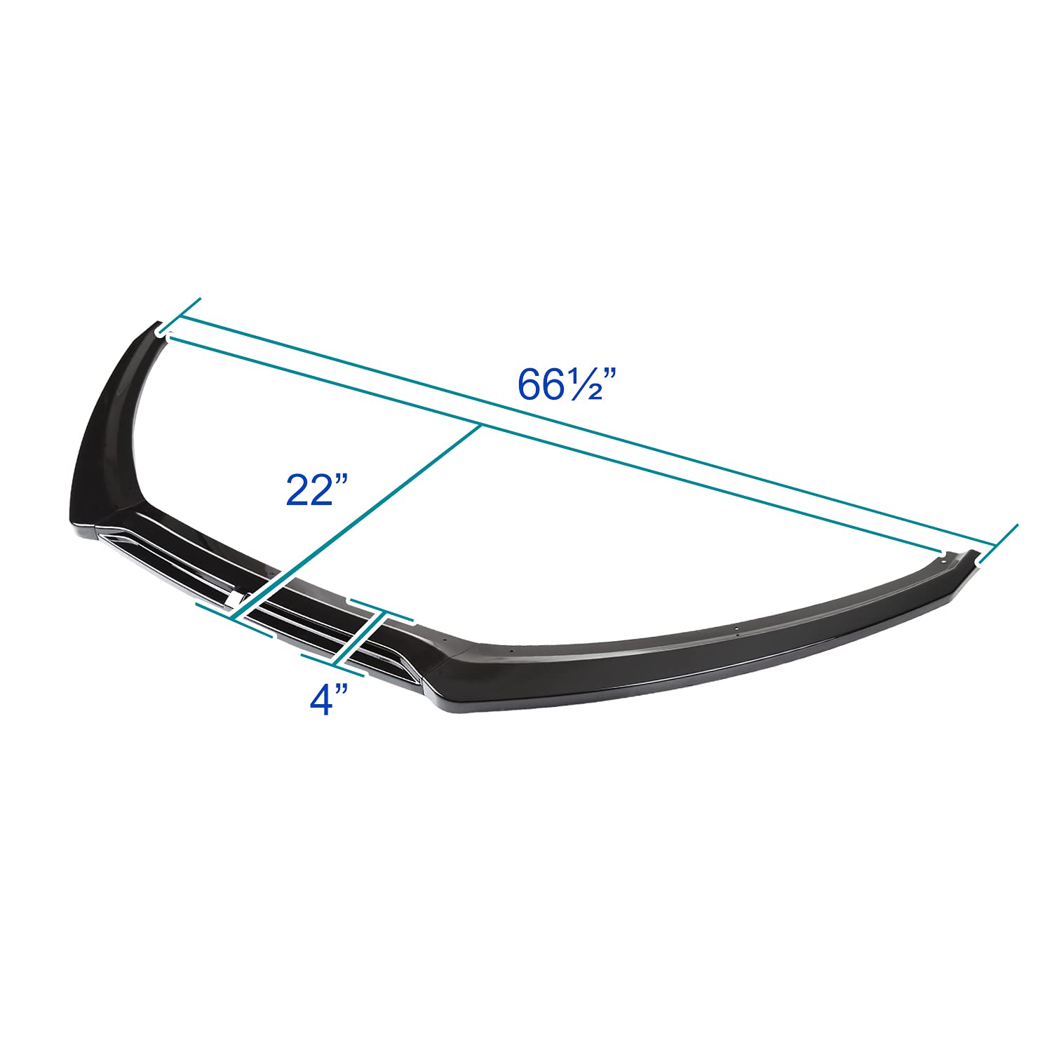 Spec-D Tuning Glossy Black Front Bumper Lip Spoiler Splitter 3PC Compatible with Ford Focus 2015-2018