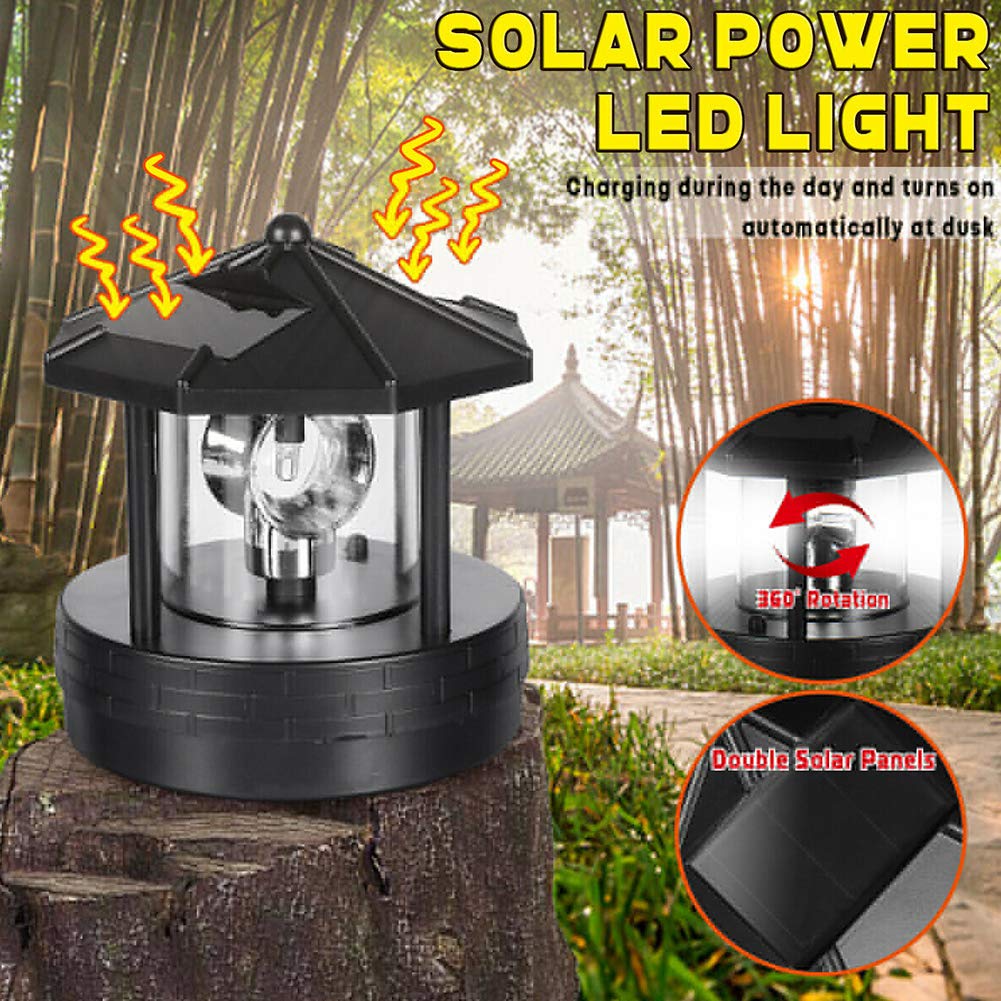 Smoke Towers Solar Light, Led Waterproof Rotatable Outdoor Solar Light Decorative with 2 Solar Panels at The Top, Suitable for Home, Garden, Courtyards, Lawns, Balconies, etc.