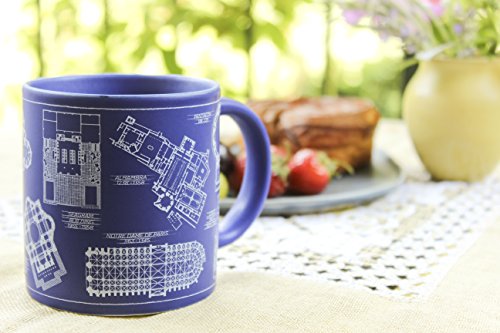 The Unemployed Philosophers Guild Architecture Coffee Mug - Architectural Drawings of Famous Buildings - from Classic to Classical - Comes in a Fun Gift Box