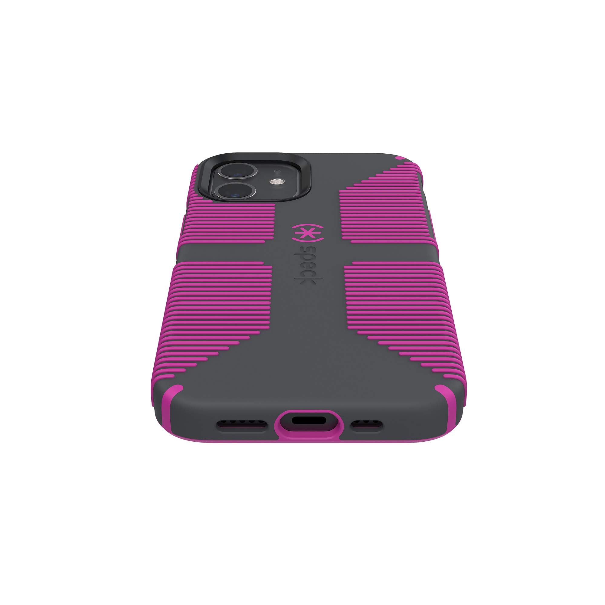 Speck iPhone 12 Case - Drop Protection Fits iPhone 12 Pro & iPhone 12 Phones - Scratch Resistant Dual Layer Case with Soft Touch Coating Extra Grip Case - Slate Grey, it's a Vibe Violet CandyShell Pro